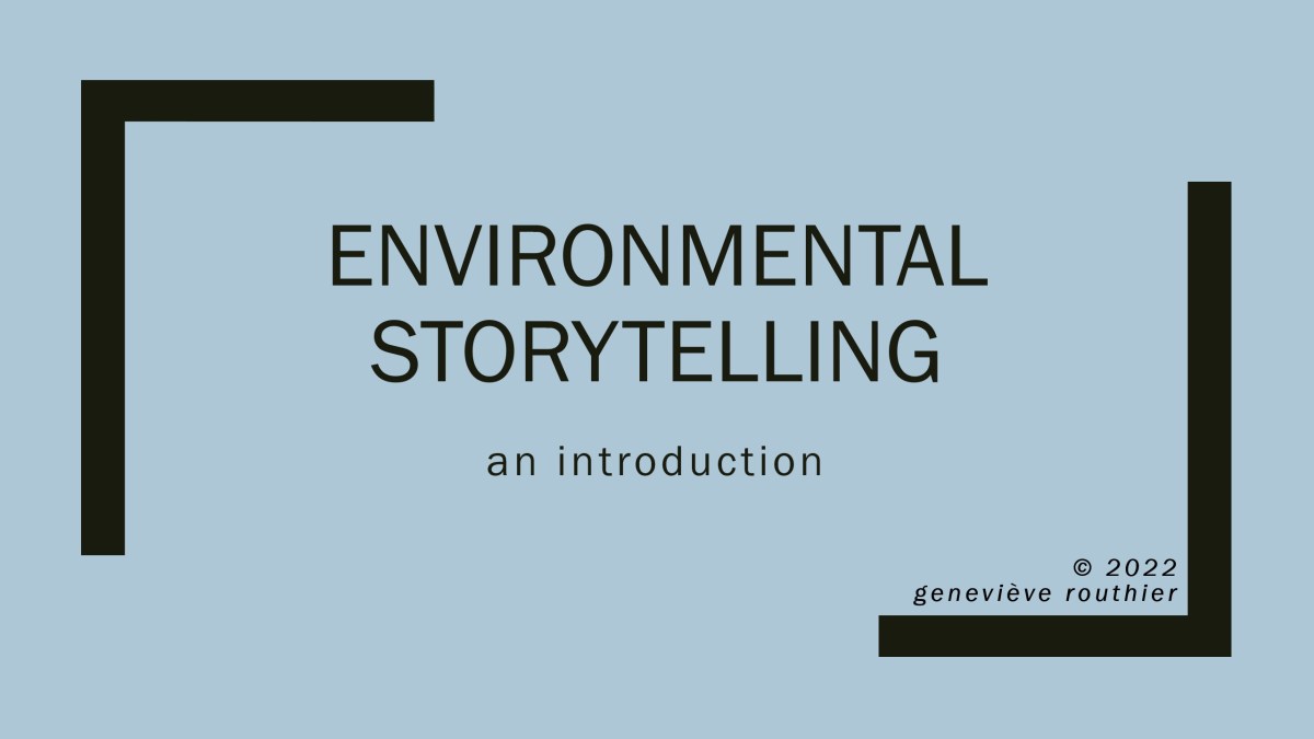 Introduction to Environmental Storytelling: reminder cards | genevieve ...